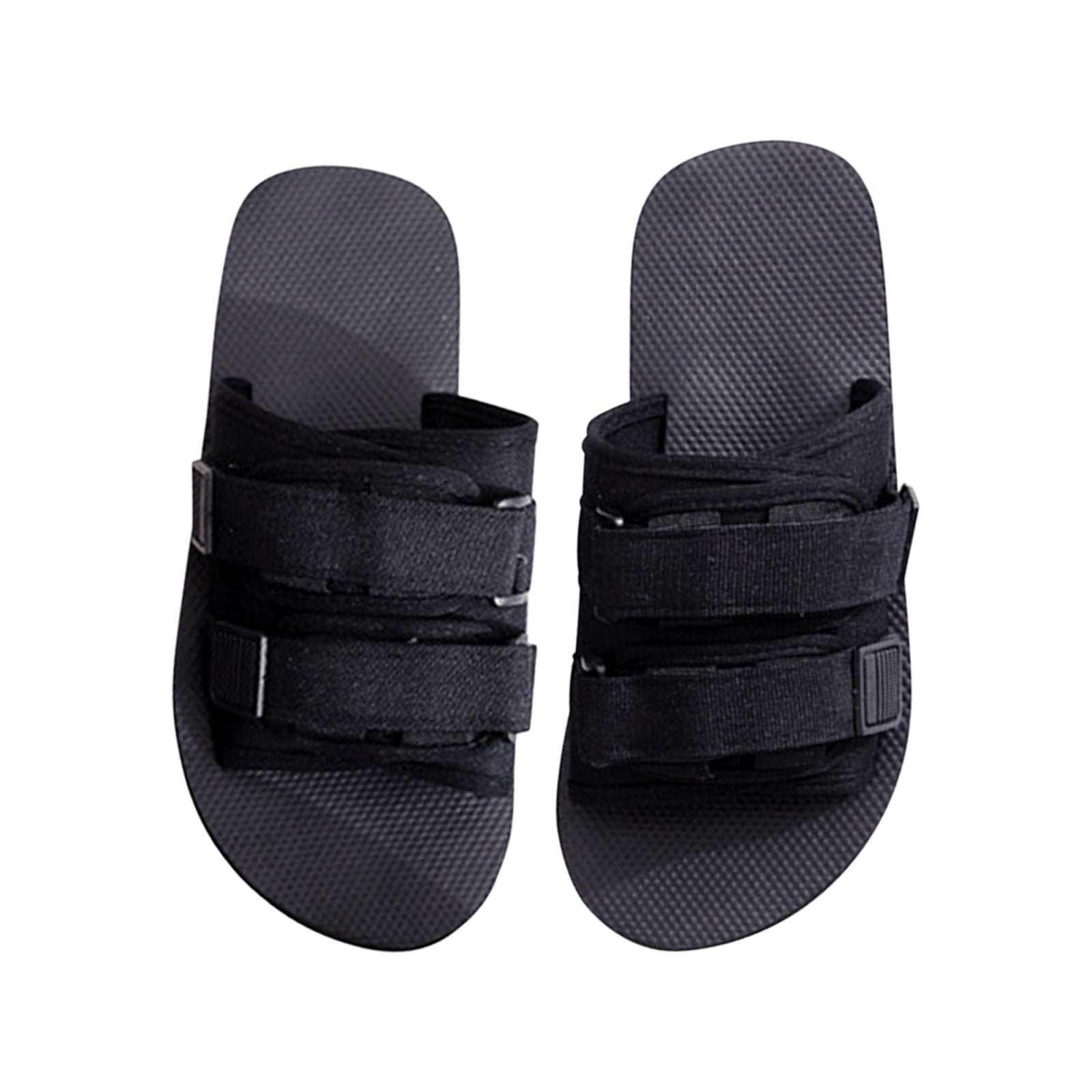 KIJBLAE Men's Velcro Strap Slides Sandals Summer Beach Outdoor Sports ...