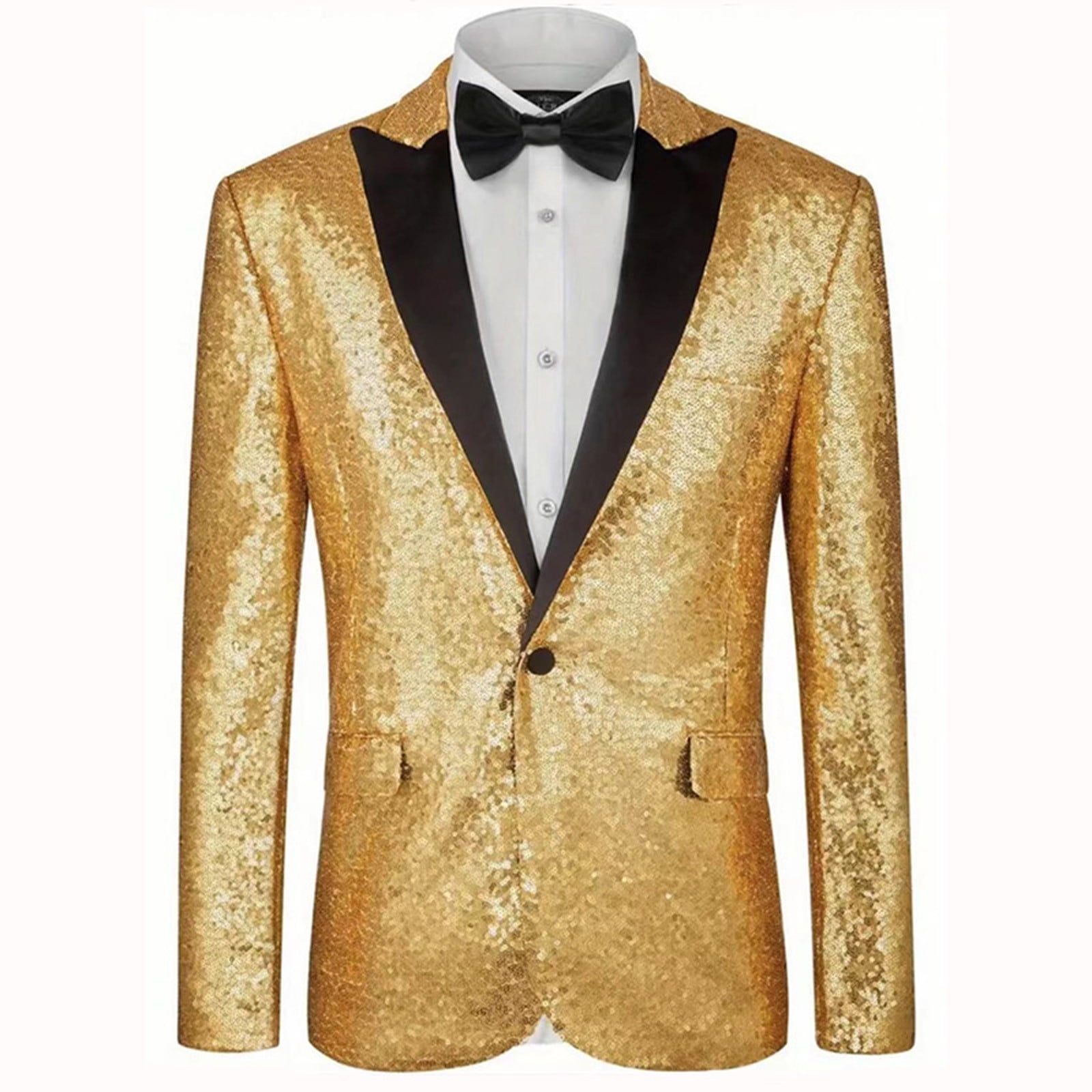 YLSDY Mens Tails Slim Fit Tailcoat Sequin Dress Coat Collared ...
