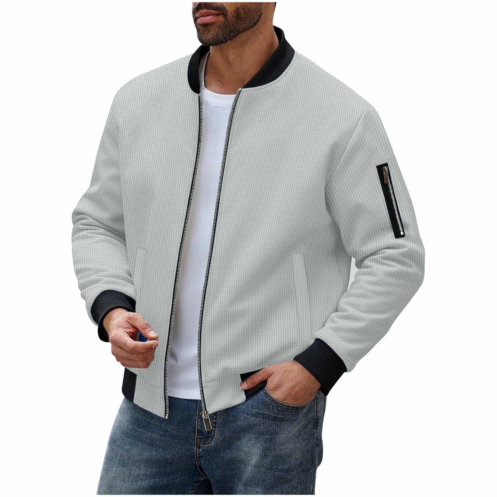YLSDY Mens Zip Up Cardigan Sweater Slim Fit Casual Full Zip Sweaters ...