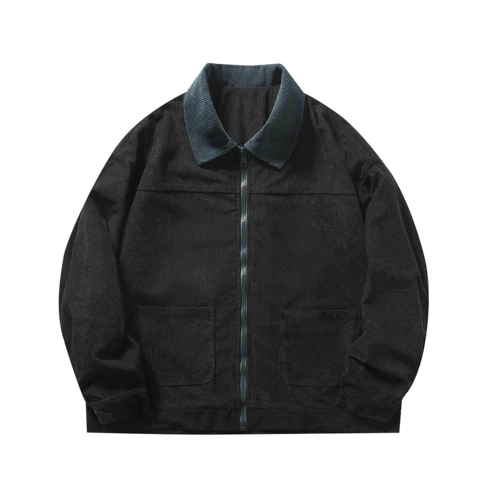 YLSDY Mens Zip Up Western Corduroy Jackets Lightweight Collar Bomber ...