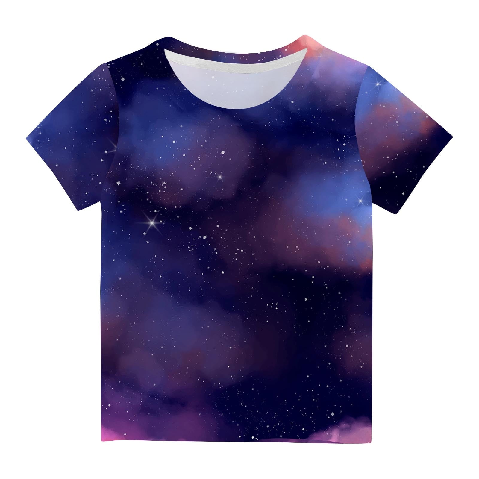 YLSDY Summer Top for Kids 2025 Novelty 3D Galaxy Universe Graphic Tees ...