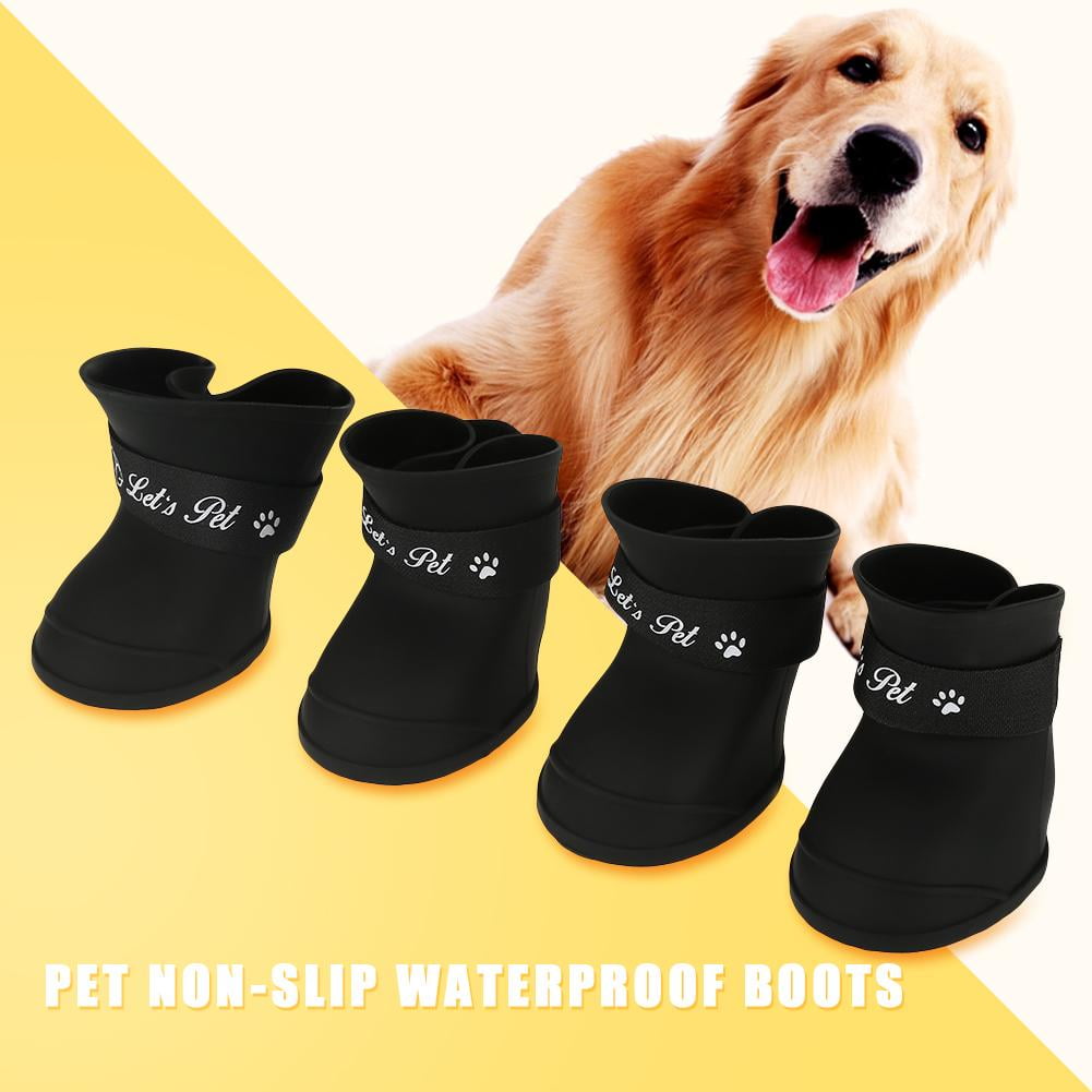 YLSHRF 4pcs Silicone Pet Dog Cute Waterproof Boots Anti-slip Protective ...