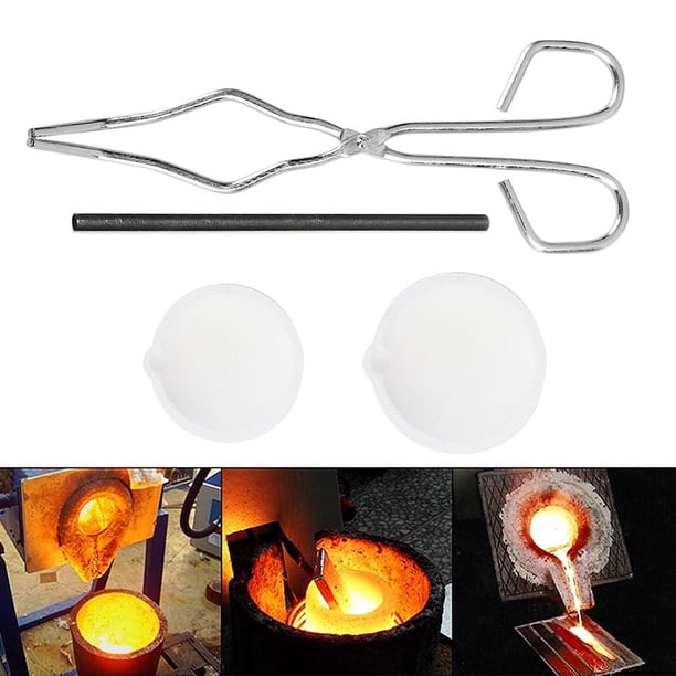 YLSHRF 4pcs/set Graphite Melting Set Quartz Bowls Long Plier Graphite ...