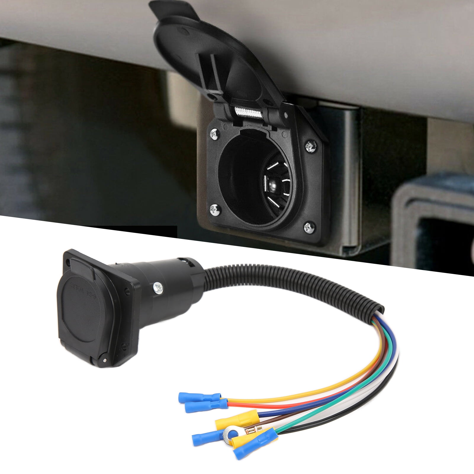 YLSHRF 7 Way Blade Trailer Connector,Trailer Wiring Adapter 7 Way Blade ...