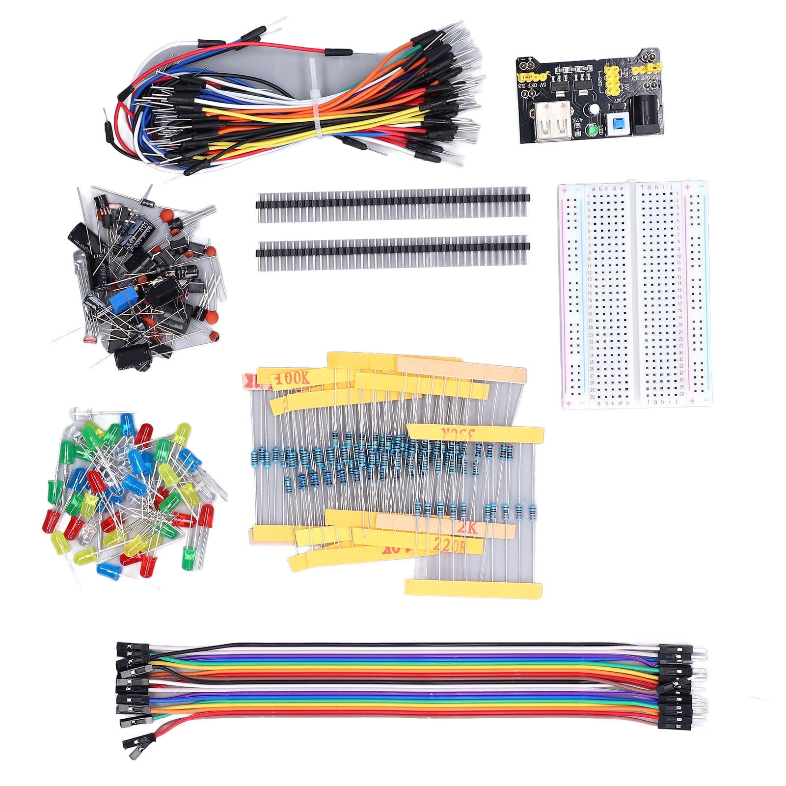 YLSHRF Electronic Component Kit Assortment Breadboard Capacitor ...