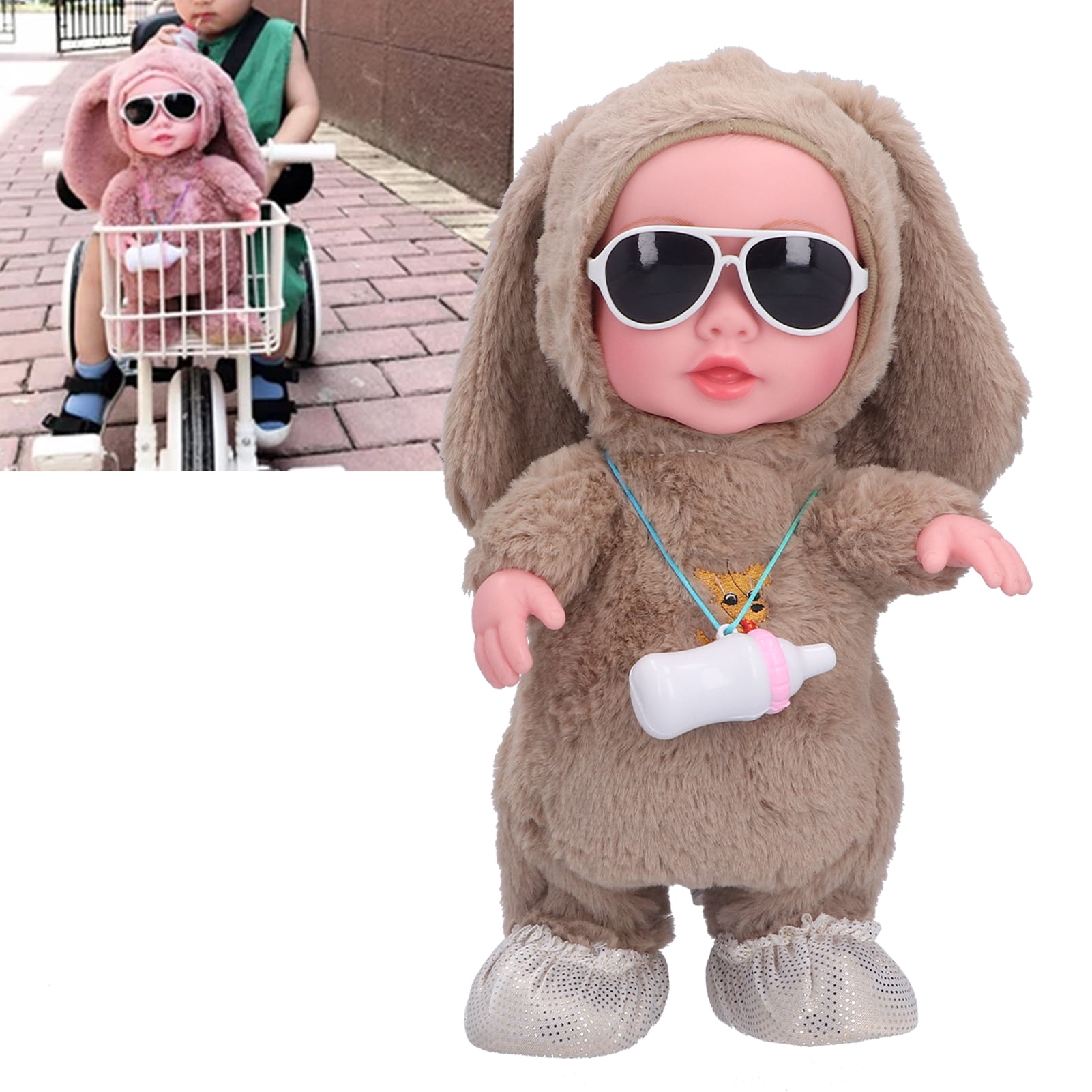 YLSHRF Infant Plush Music Electric Doll Singing Dancing Walking Talking ...