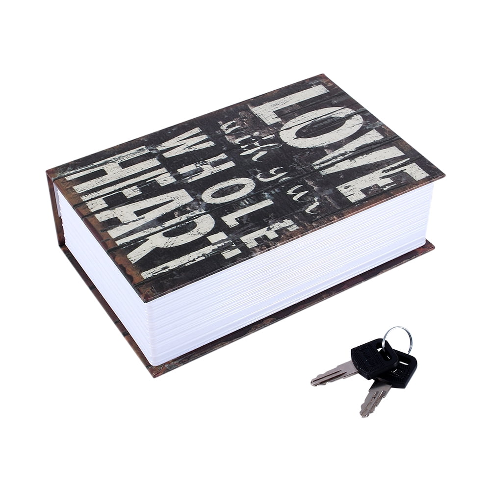 YLSHRF Small Hidden Security Dictionary Book Safe, Lock Box for Money ...