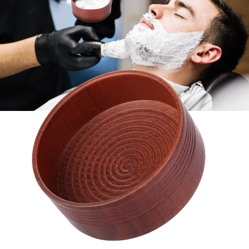 YLSHRF Wooden Shaving Soap Bowl Cup Mug Tool Natural For Shaver Razor ...