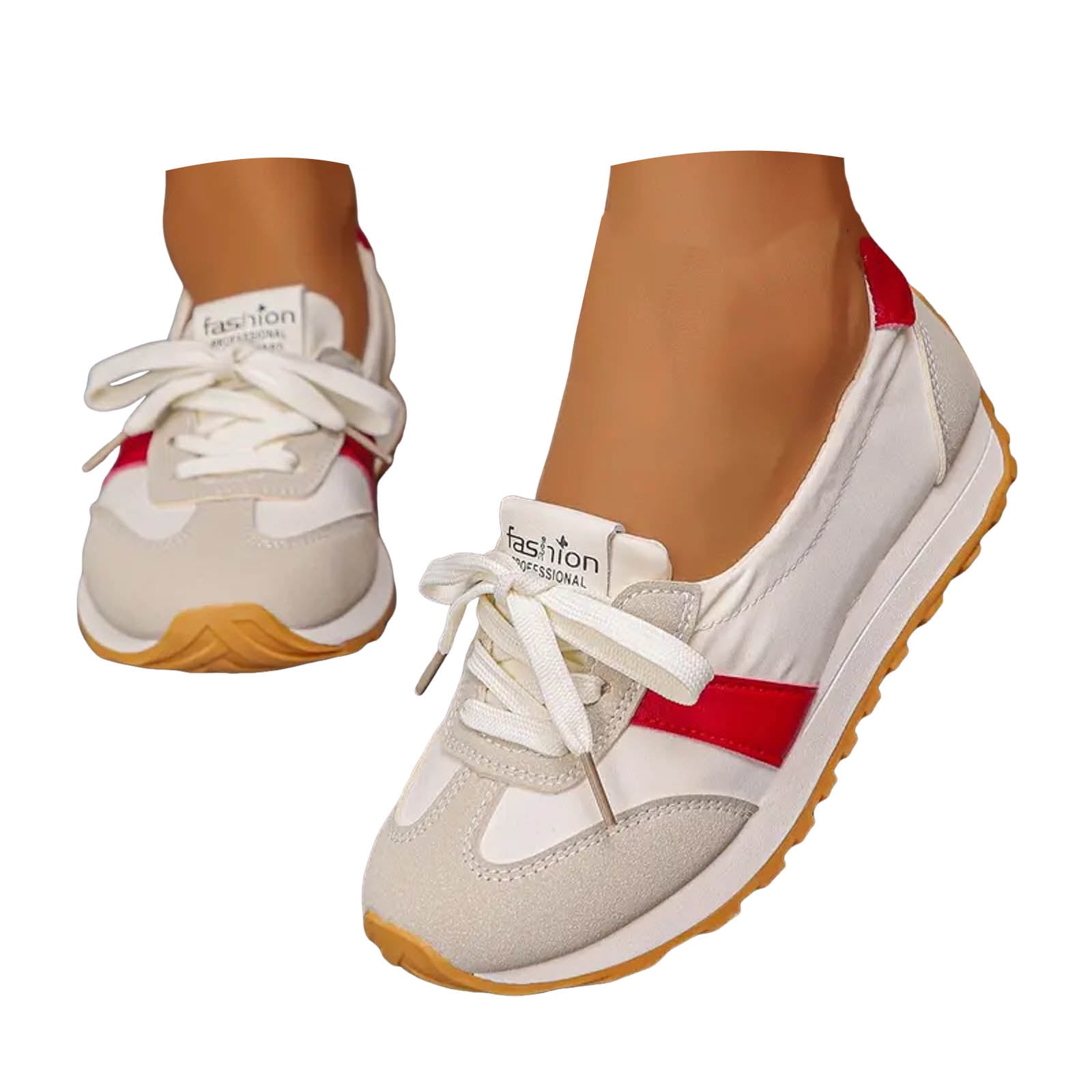 YLYL Ballet Sneakers for Woman Leather Lace up Platform Heels Fancy ...