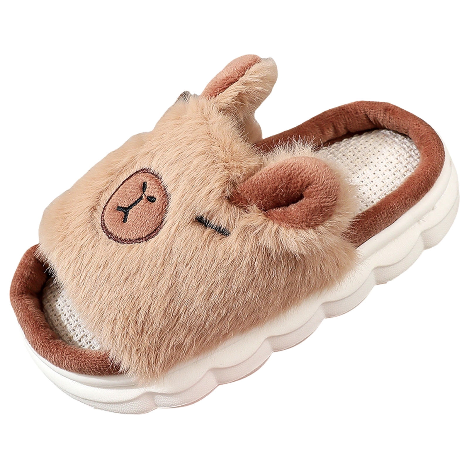 YLYL Cute Capybara House Slippers for Boys Girls Open-Toe Non-Slip Warm ...