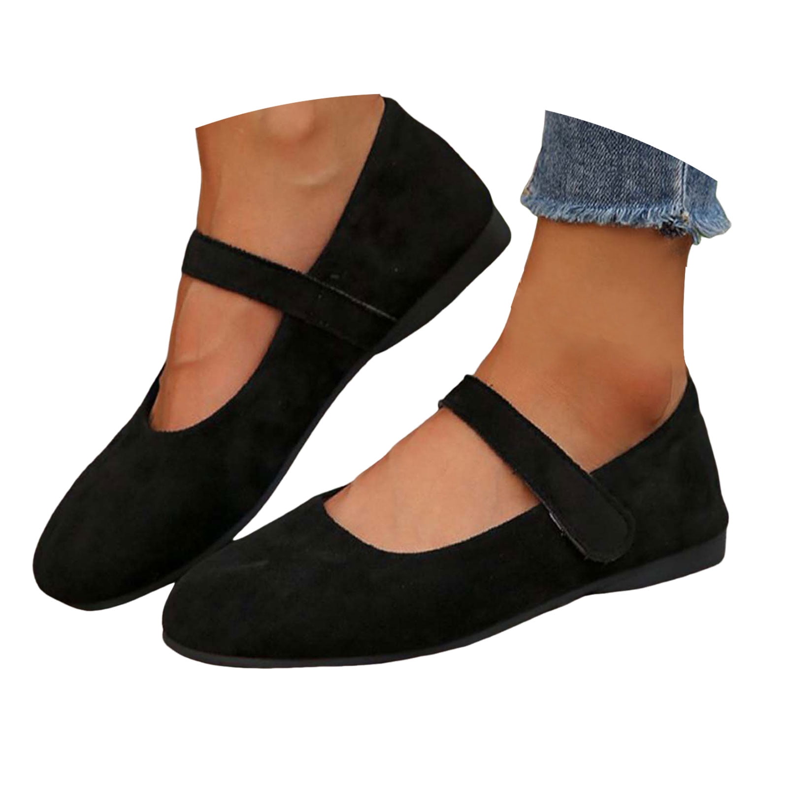 YLYL Flat Shoes for Women Comfortable Round Toe Lightweight Breathable ...