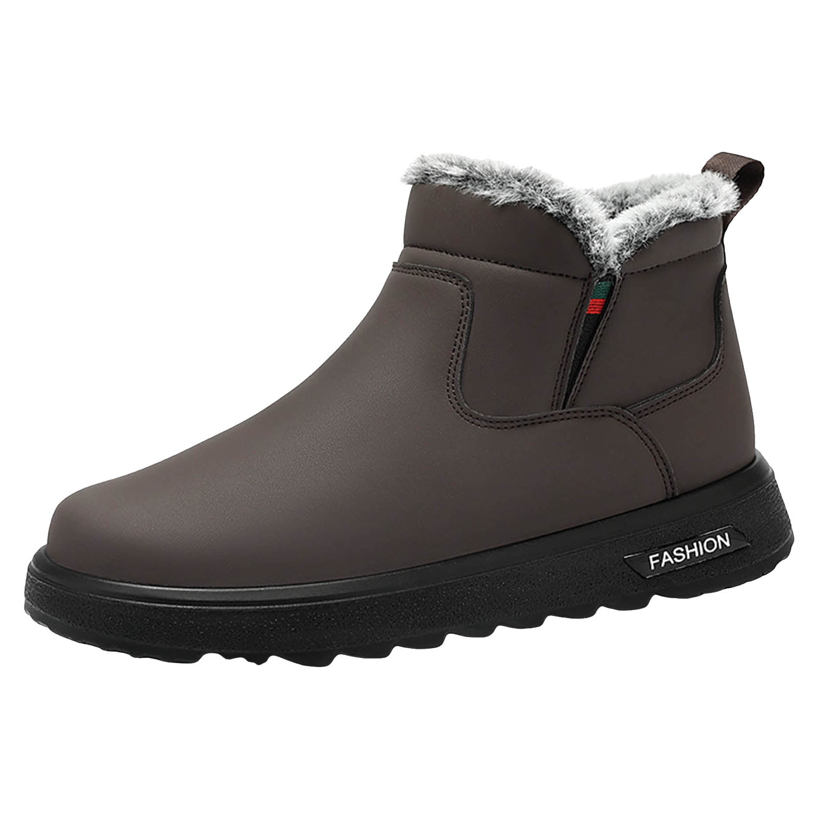 YLYL Men's Winter Snow Boots Waterproof Anti-Slip Thickened Warm Fur ...