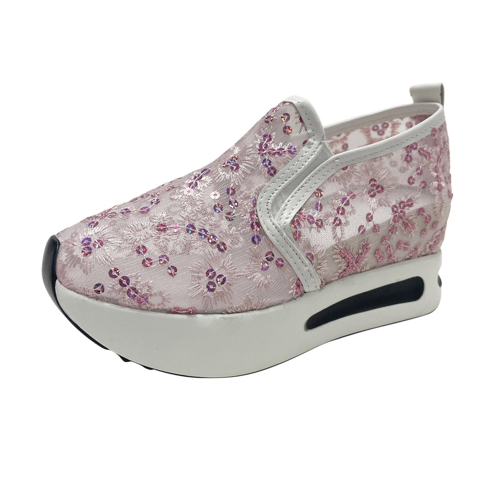 YLYL Sneakers for Women Floral Embroidery Fashion Breathable Wedge ...