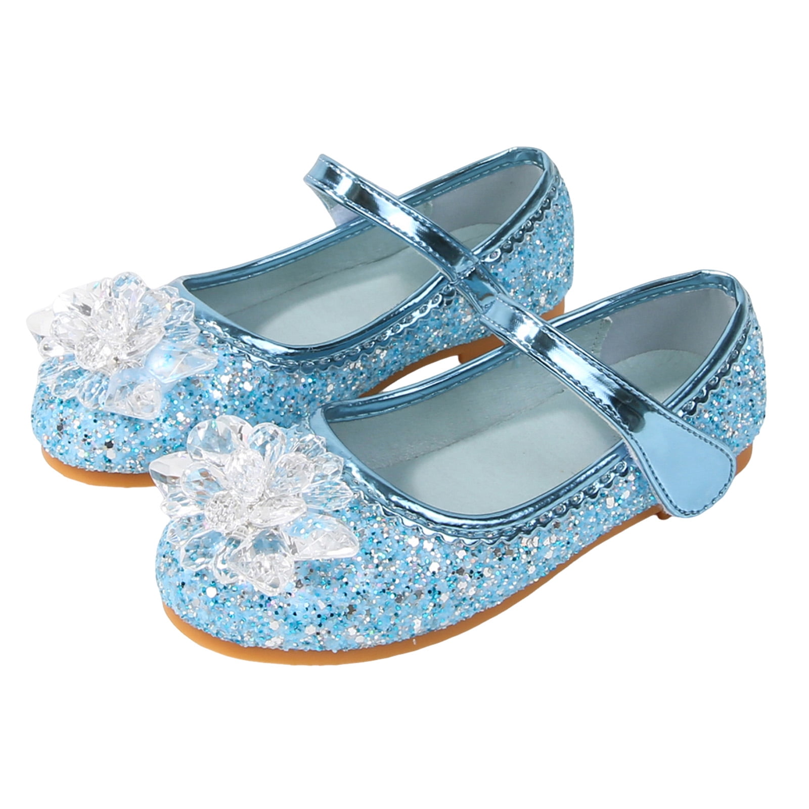 YLYL Toddler Kid Girls Mary Jane Dress Shoes Glitter Flower Bridesmaids ...