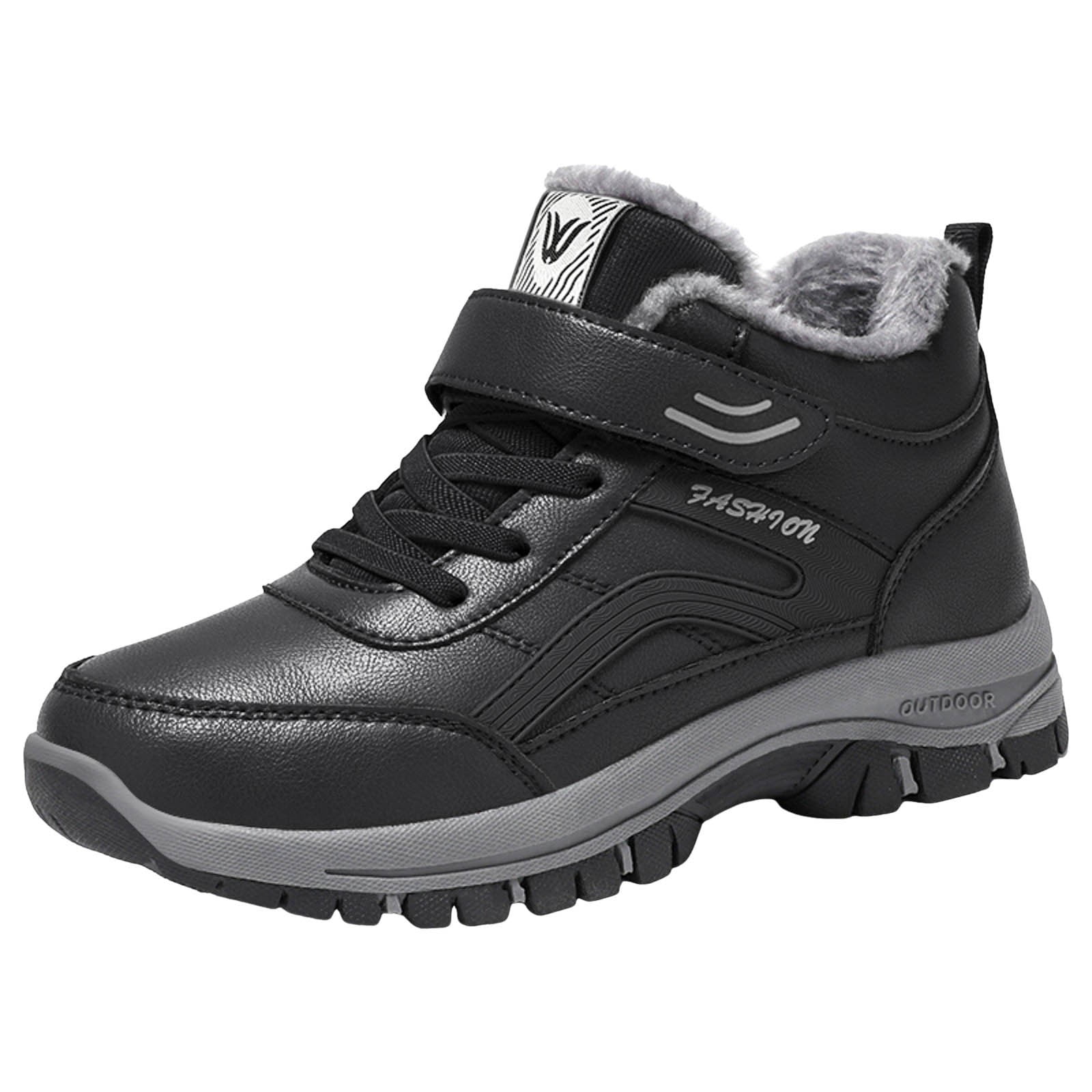 YLYL Mens Womens Snow Boots Winter Shoes Warm Fur Lined Waterproof ...
