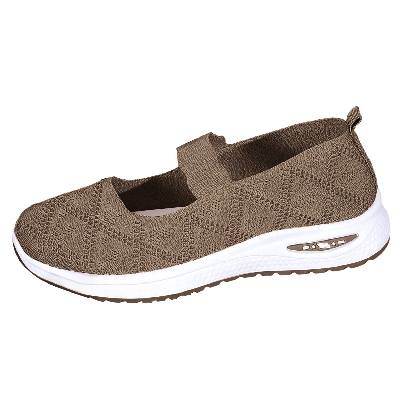 YLYL Women Knit Mary Jane Shoes Arch Support No Slip Memory Foam ...