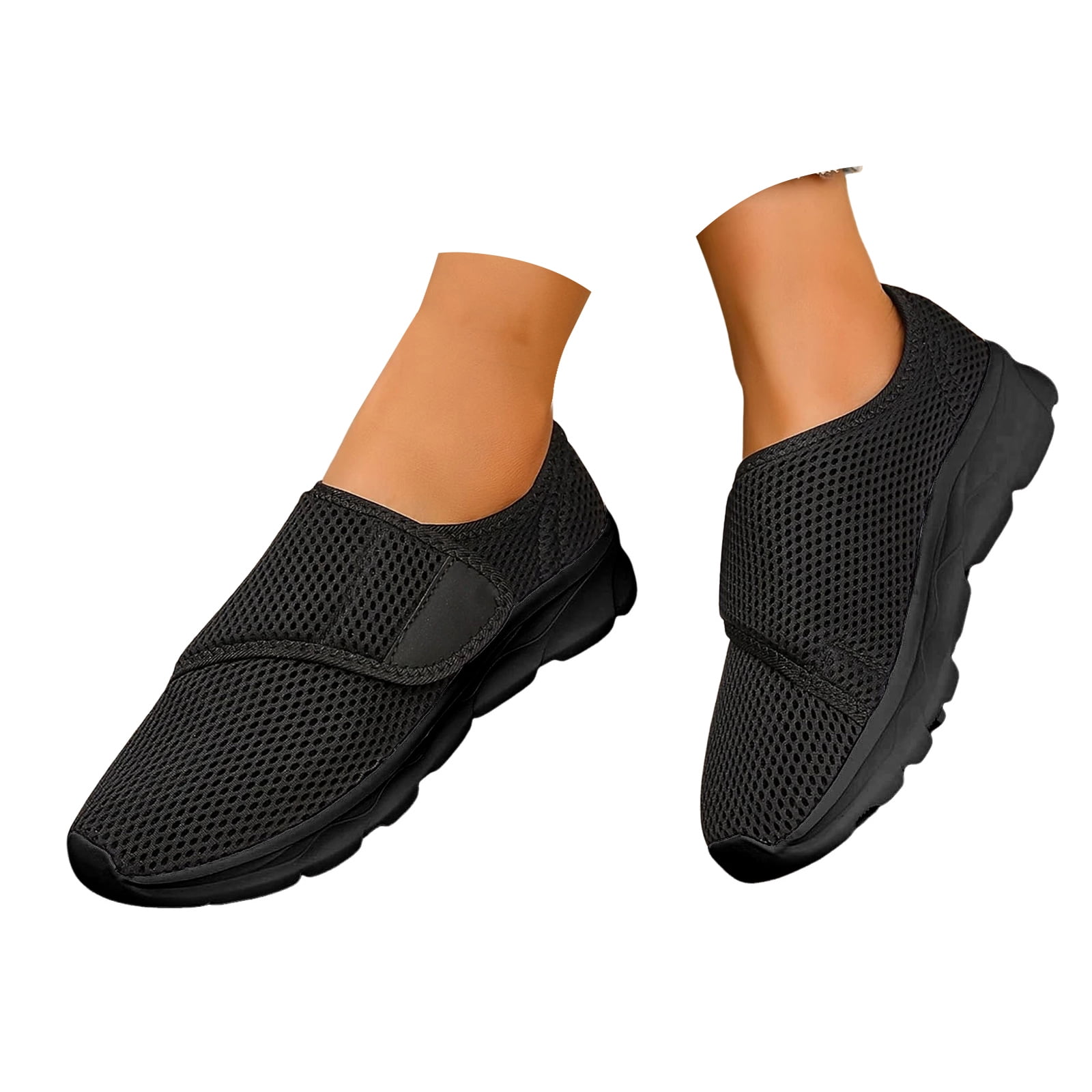 YLYL Women Men Diabetic Shoes Wide Width with Adjustable Closure Non ...