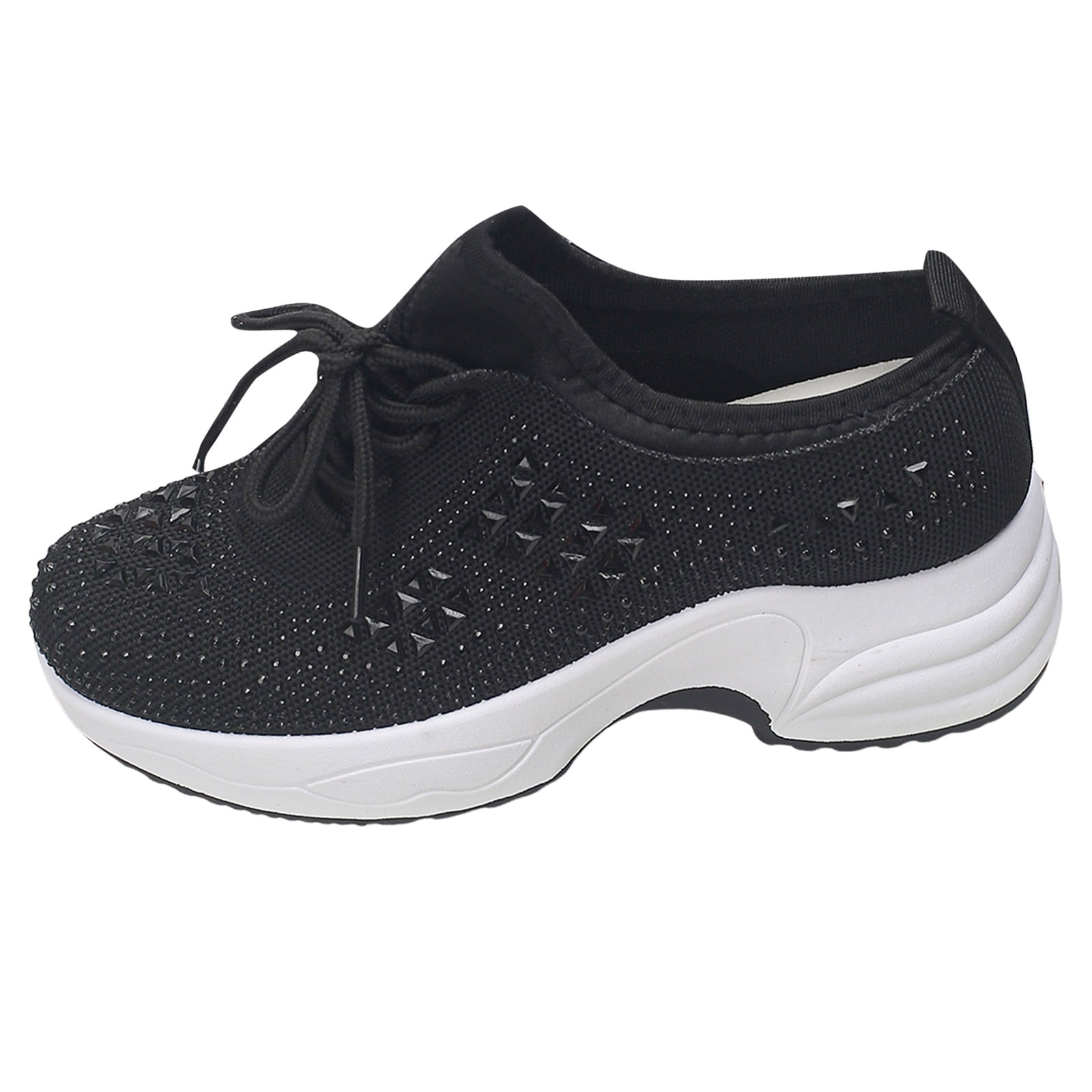 YLYL Women's Backless Platform Shoes Lace up Arch Support Slip on ...