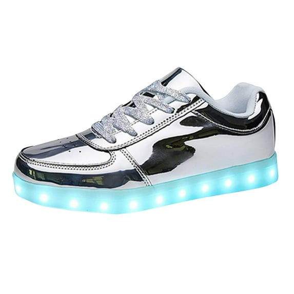 YLYL Women's Men's Sneakers LED Lights up Luminous Flashing Charging ...