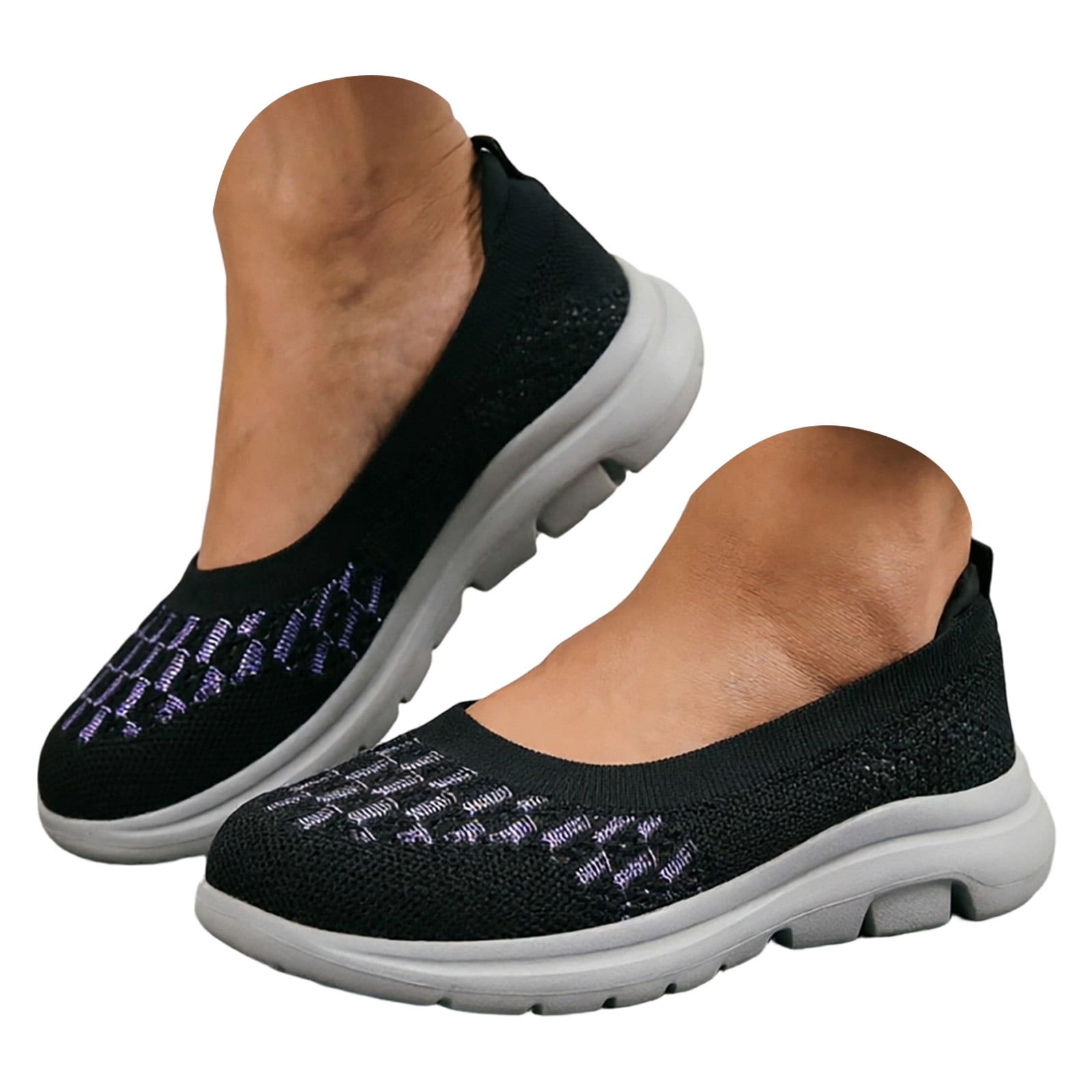 YLYL Women's Orthopedic Loafers Breathable Mesh Non Slip Arch Support ...