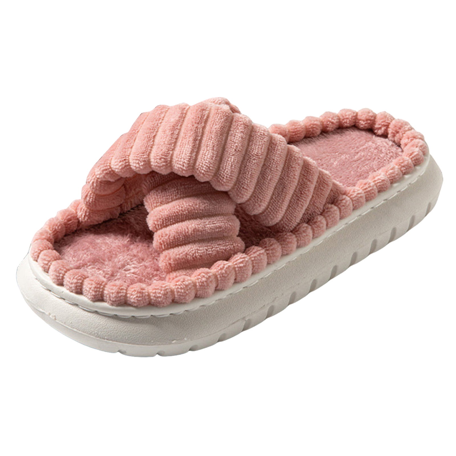 YLYL Women's Orthopedic Slippers Open Toed Cozy Soft Slip on Memory ...
