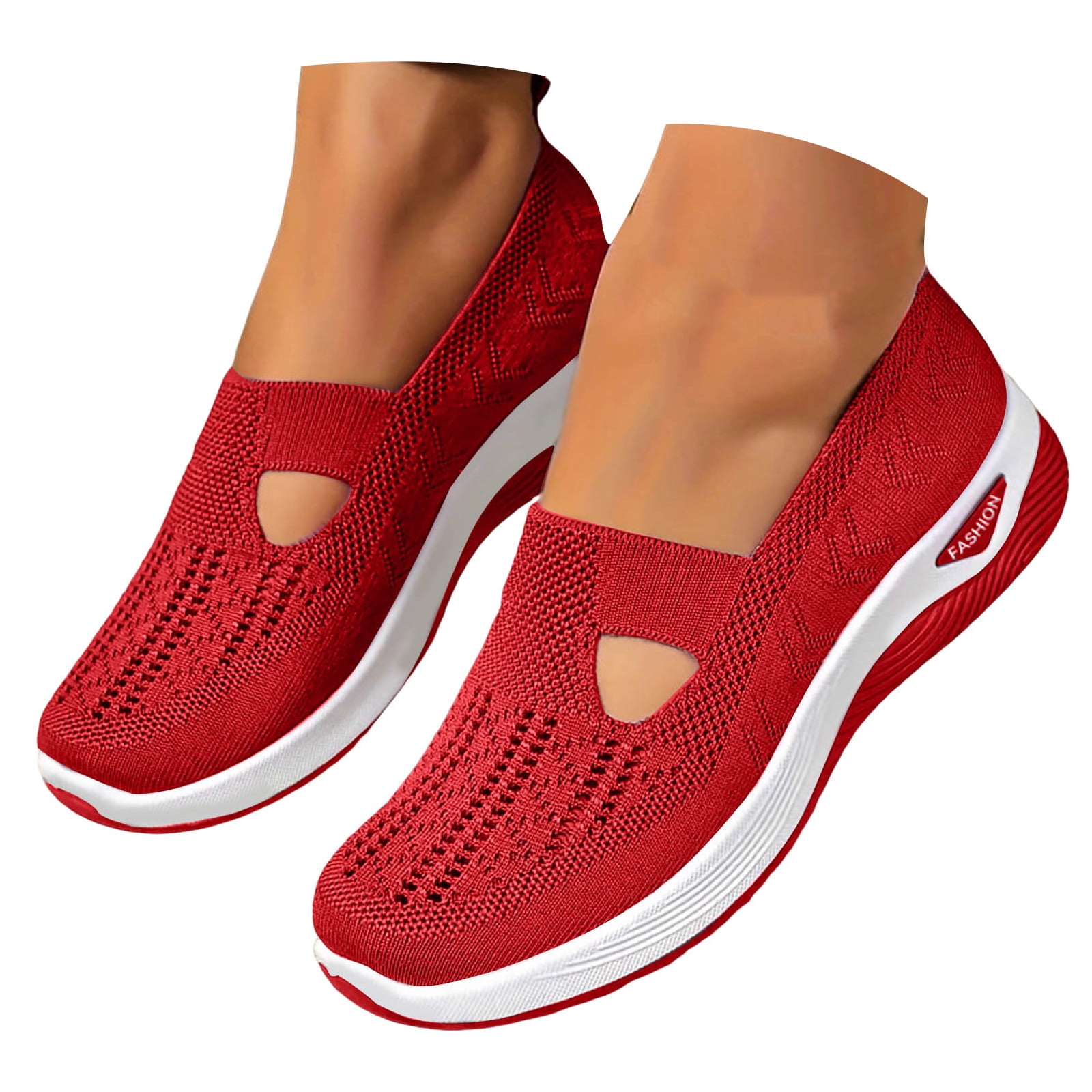 YLYL Women's Woven Orthopedic Shoes Wide Width No Slip Breathable Mesh ...