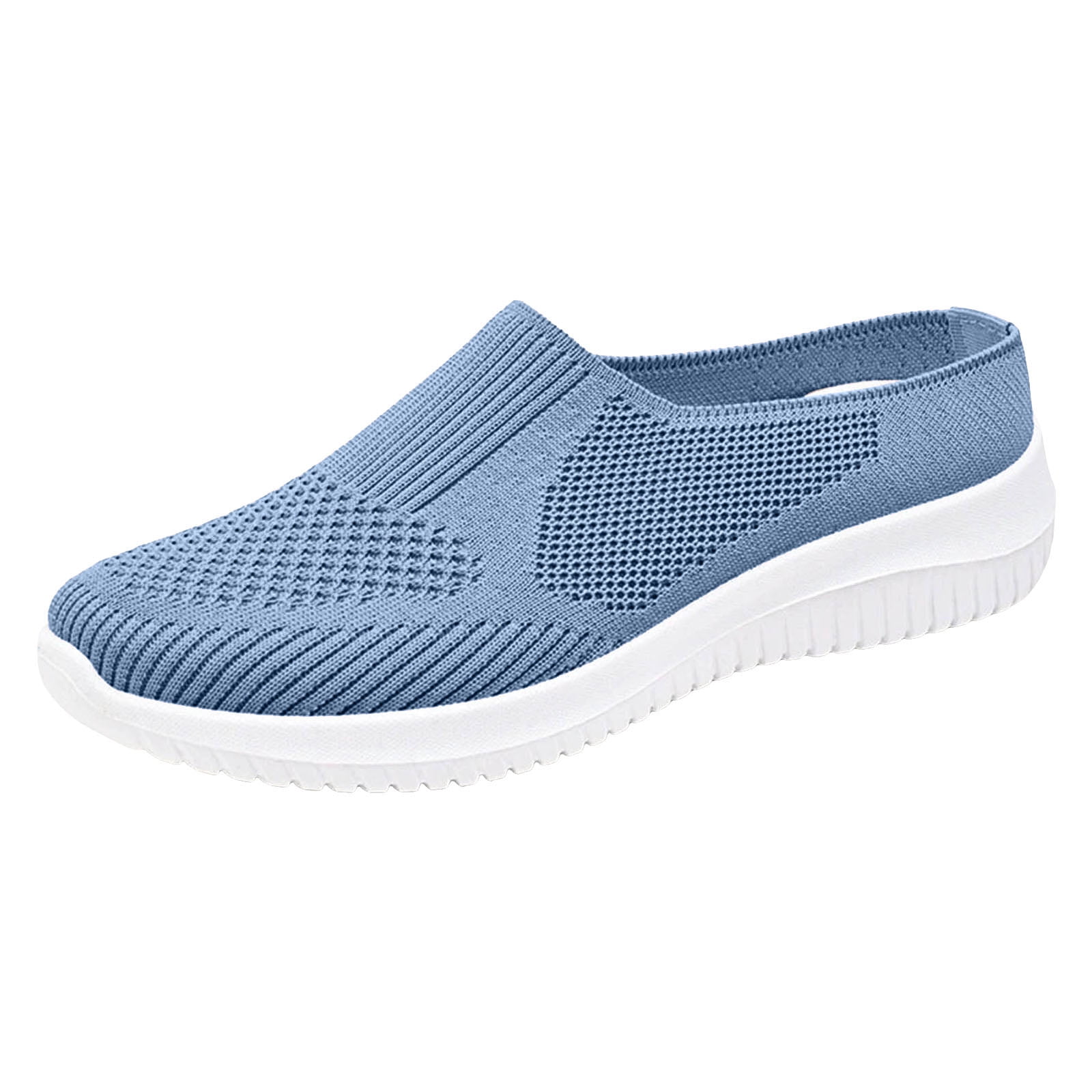 YLYL Women Knit Backless Mules Breathable Mesh Slip on Lightweight ...