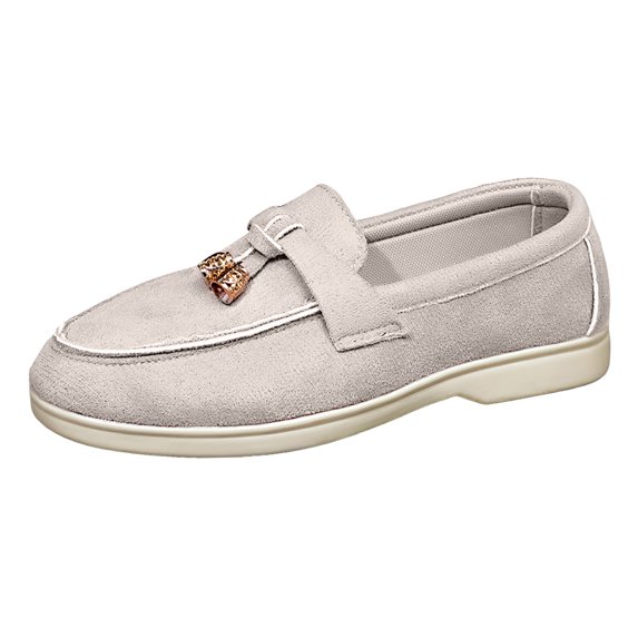YLYL Womens Suede Loafers Metal Tassel Decor Slip on Fashion Casual ...