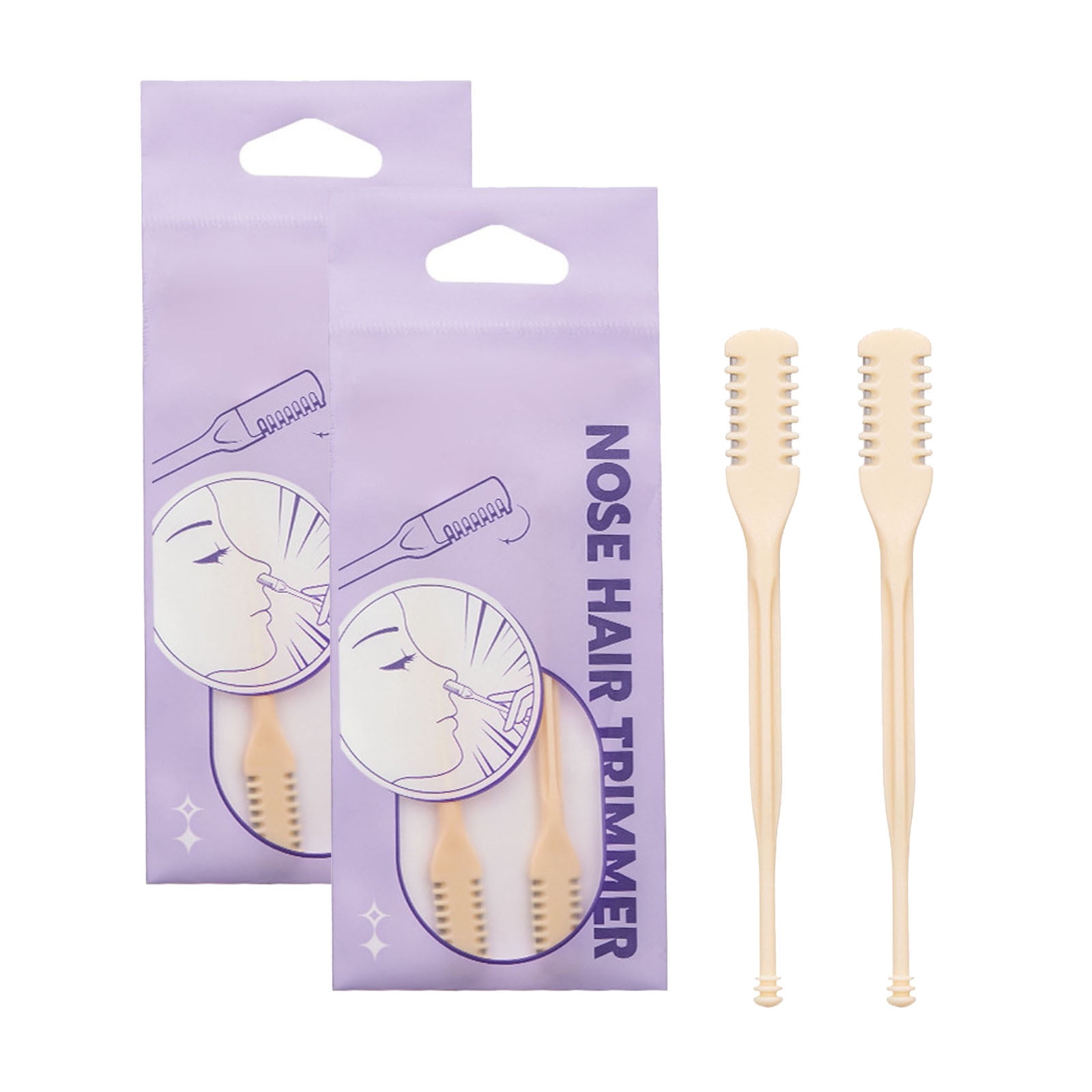 YLjuxozw 2 Pack Manual Nose Hair Trimmers， Rotating Nasal Hair Razor ...