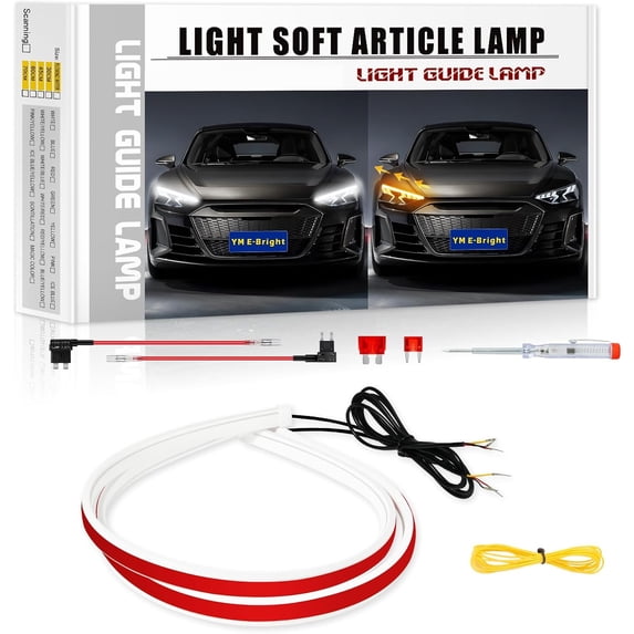 YM E-Brigt Sequential Turn Signal Blinker Indicator Led DRL Strip Ligt ...