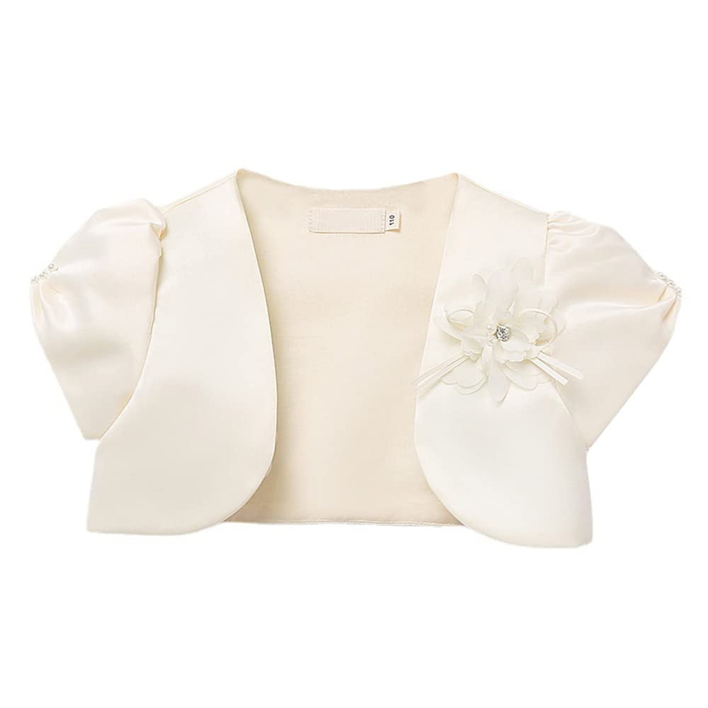 YM YOUMU Girls Short Sleeve Bolero Shrug Satin Open Front Cardigan ...