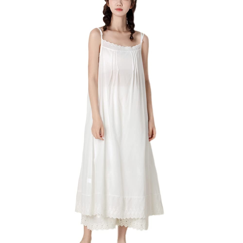 YM YOUMU Women Cotton Lace Patchwork Full Slip Dress Extender ...