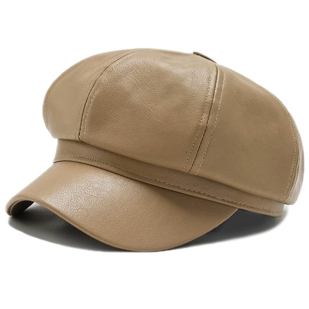 YM YOUMU Women Newsboy Beret Hat Faux Leather Cabbie Caps - Walmart.com