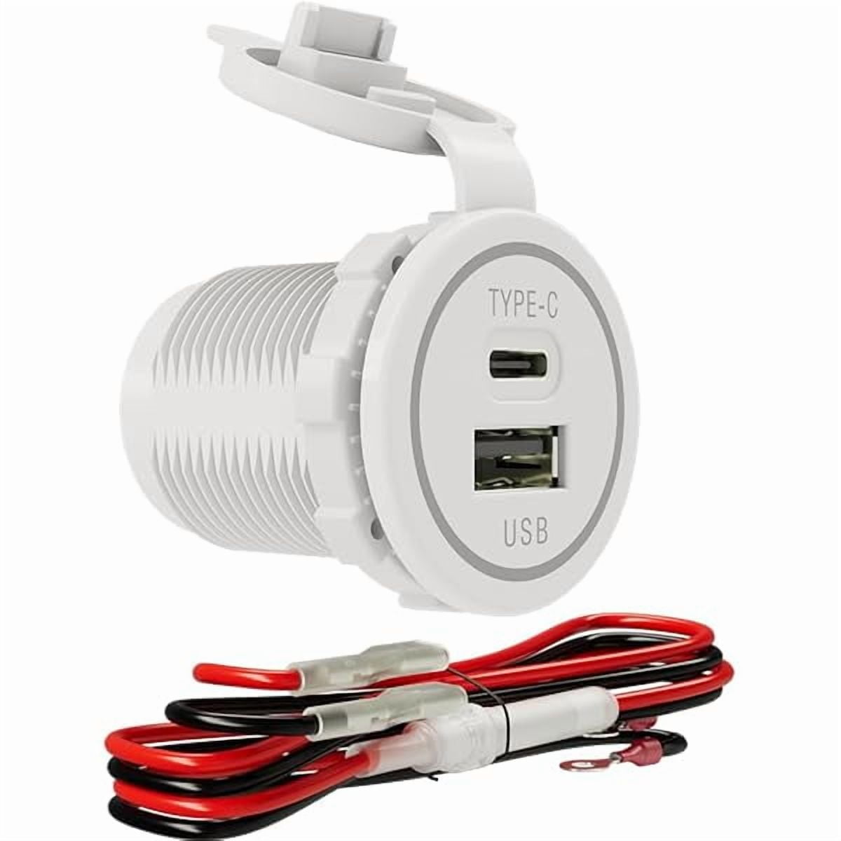 YM1218 USB Type C 12V PD30W FAST CHERGER Waterproof with Cap Type C USB ...