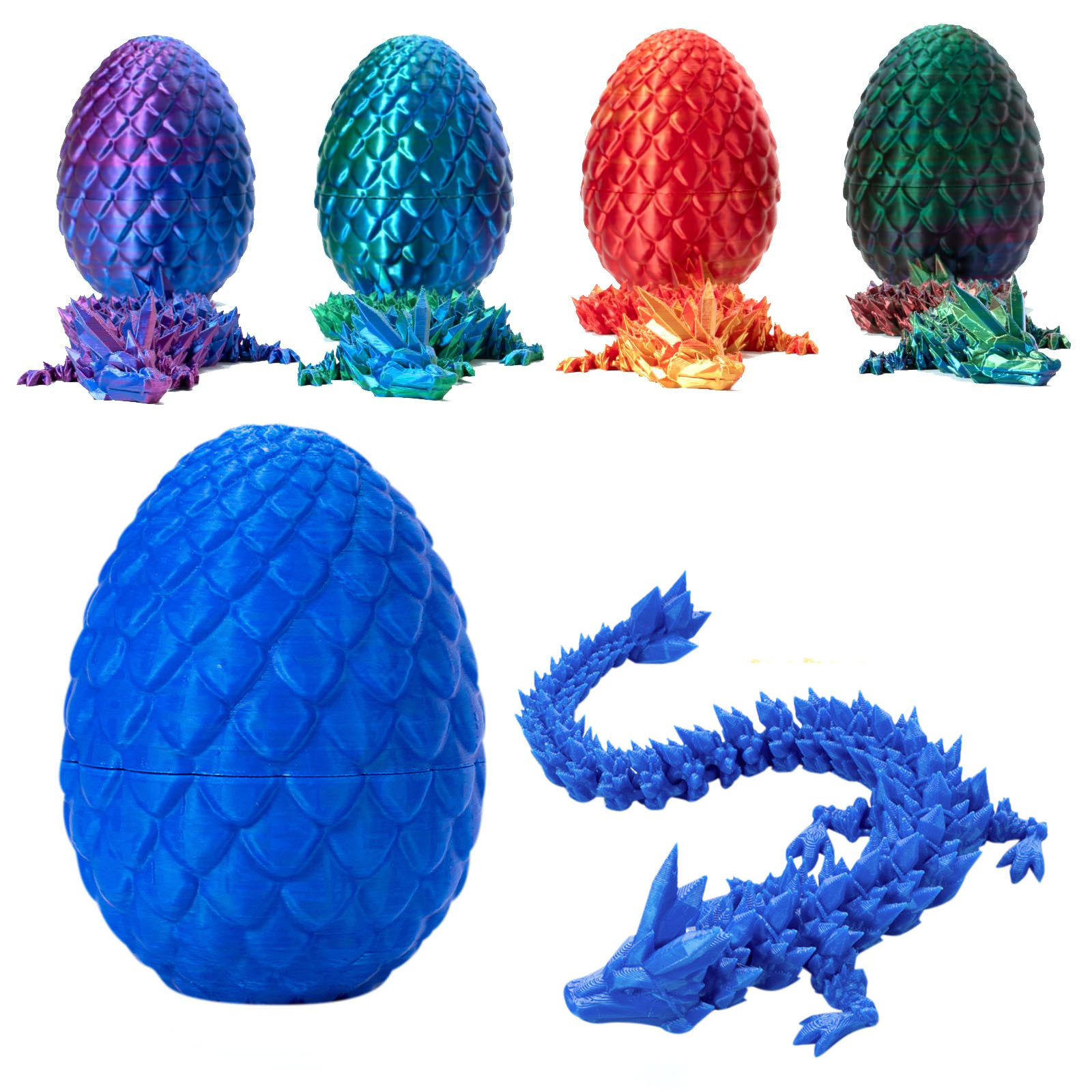 YMARPT 3D Printed Dragon Egg, Mystery Dragon Egg Fidget Toys, 3D ...