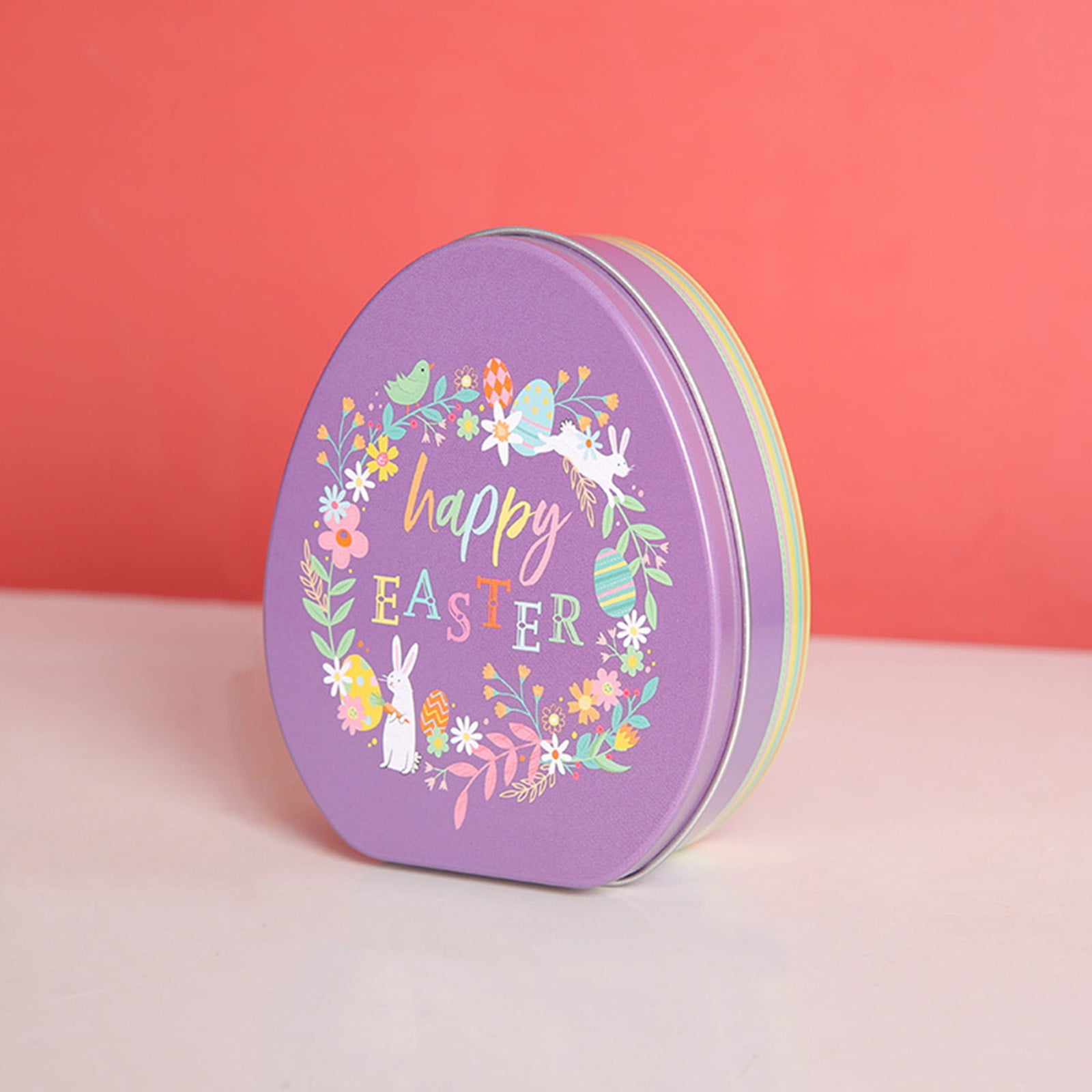 YMARPT Easter Bunny Painting Treat Boxes, Painted Bunny Shape Metal ...