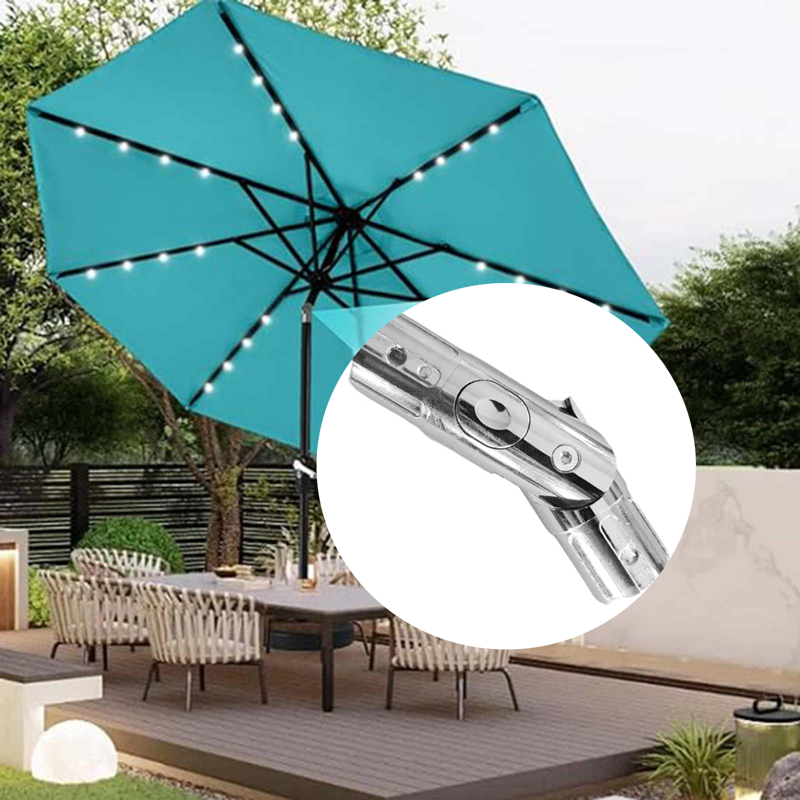 YMARPT Garden Umbrella Button Tilt Adjuster, Push-Button Tilt ...