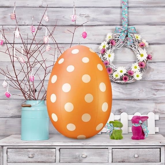 YMARPT Inflatable Easter Eggs Decorations 16/24Inch, PVC Inflatable ...