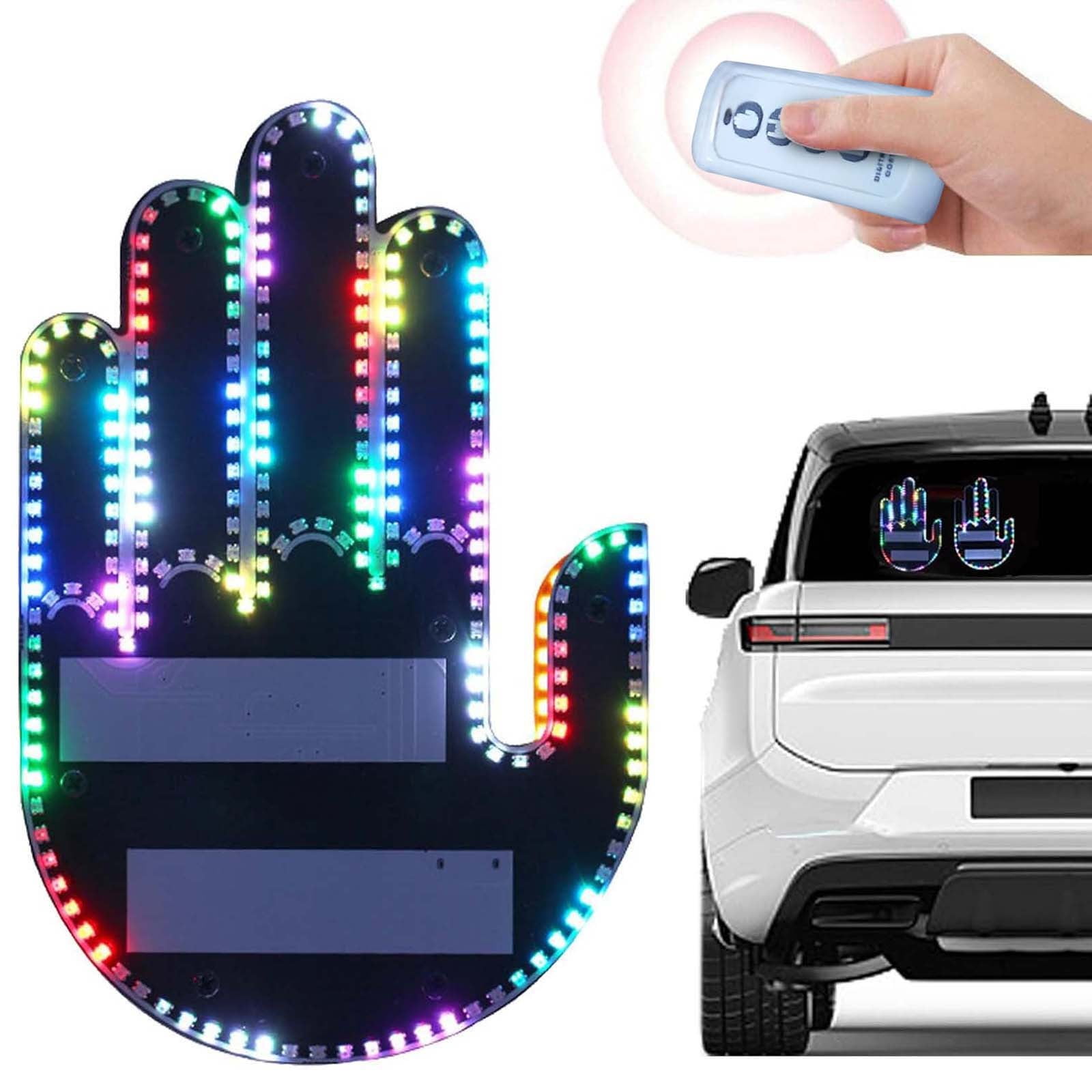 YMARPT LED Finger Lights for Car, LED Sign Lights Hand Light Gesture ...