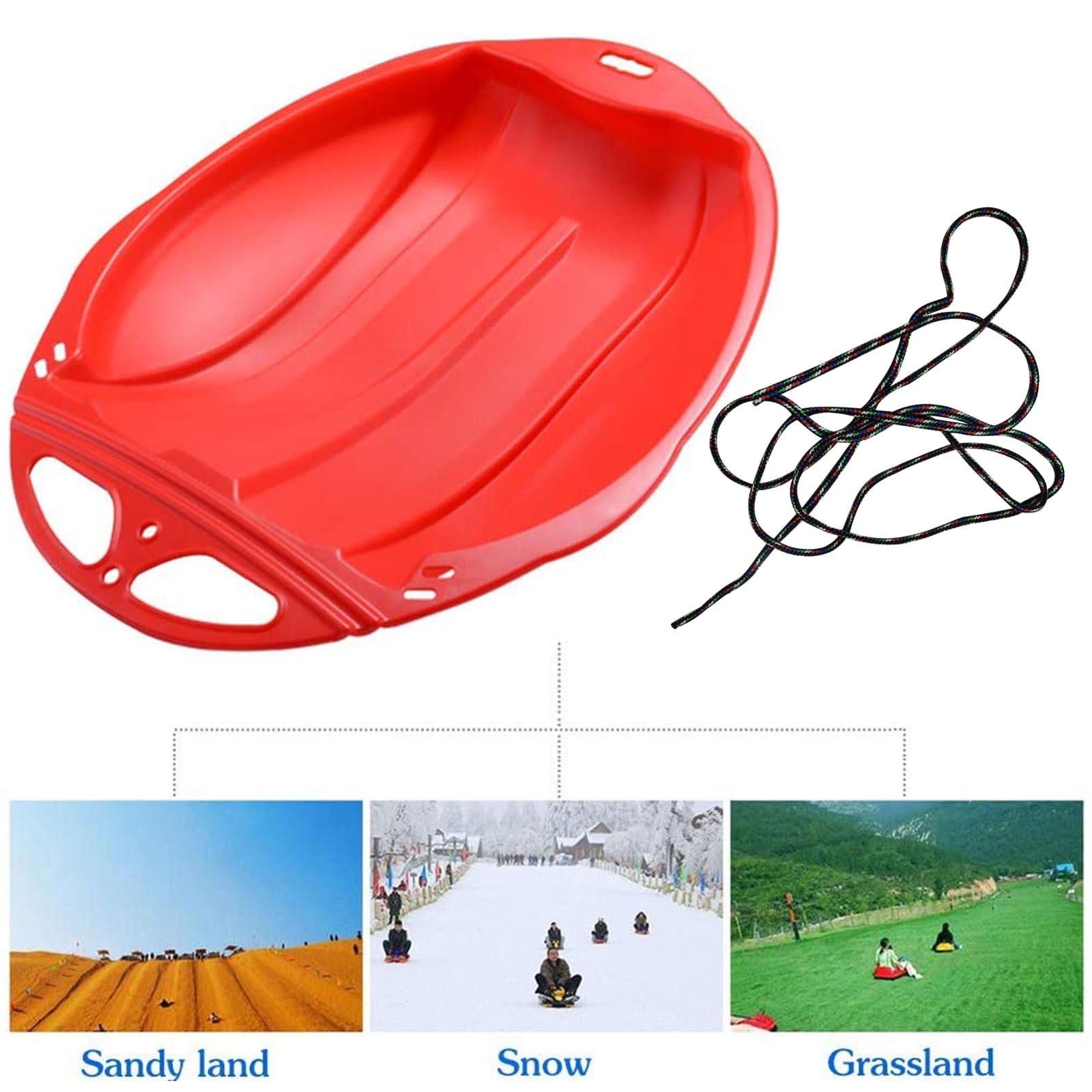 YMARPT Snow Sleds for Kids and Adults, Snow Sliding Disc Toy, Portable ...