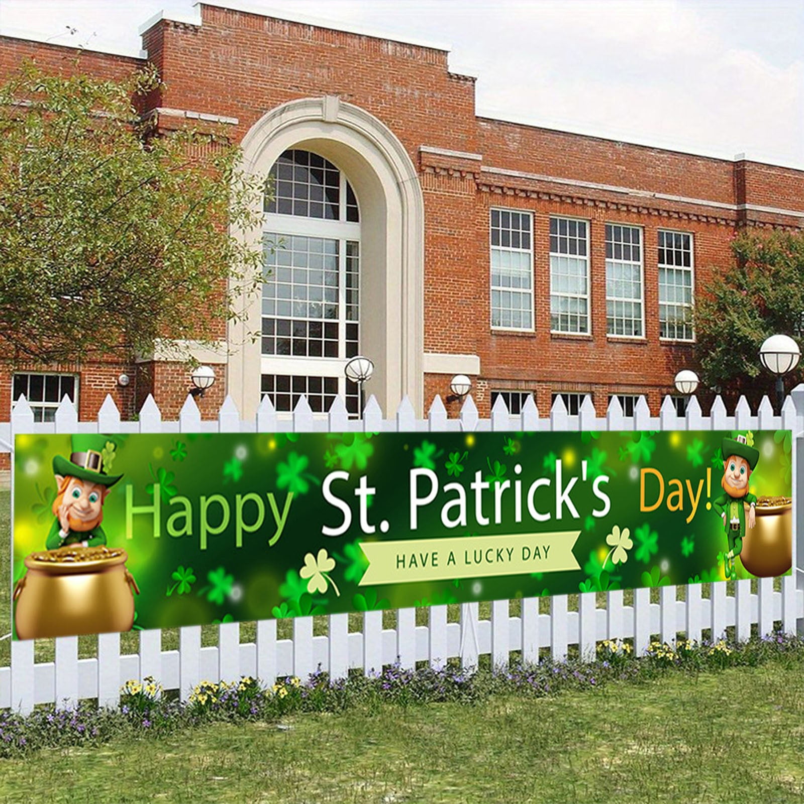 YMARPT St Patricks Day Banner, St Patricks Day Decorations Shamrock ...
