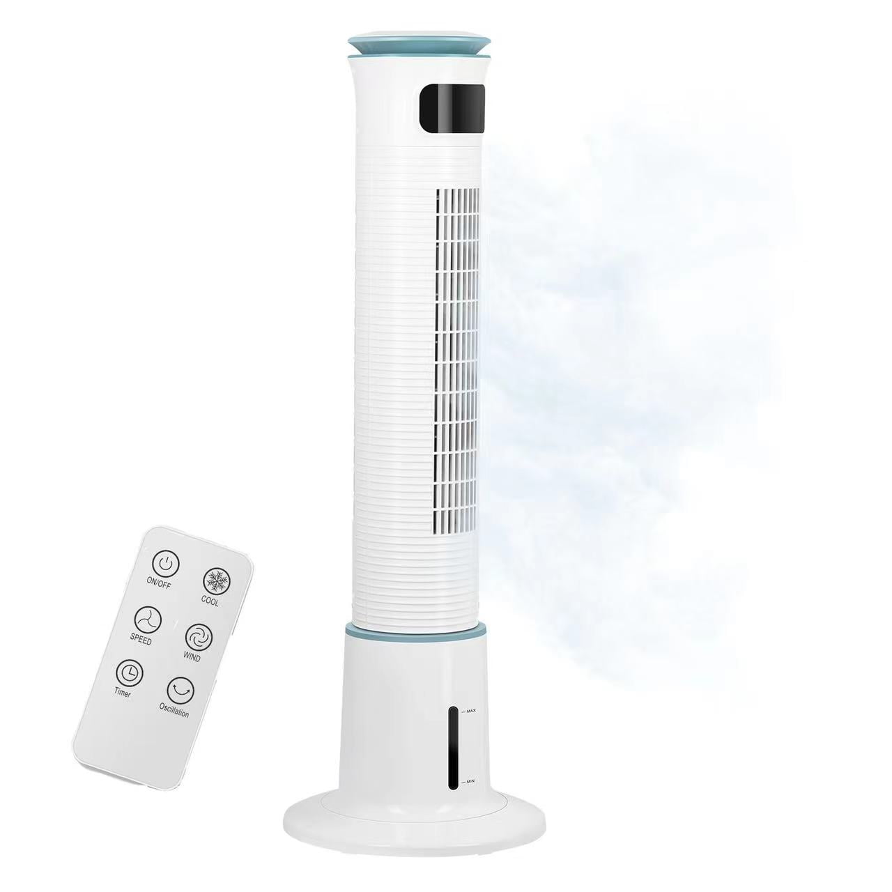 YMHML 43" Mist Tower Fan with Remote Control,12 Speeds & 3 Modes ...