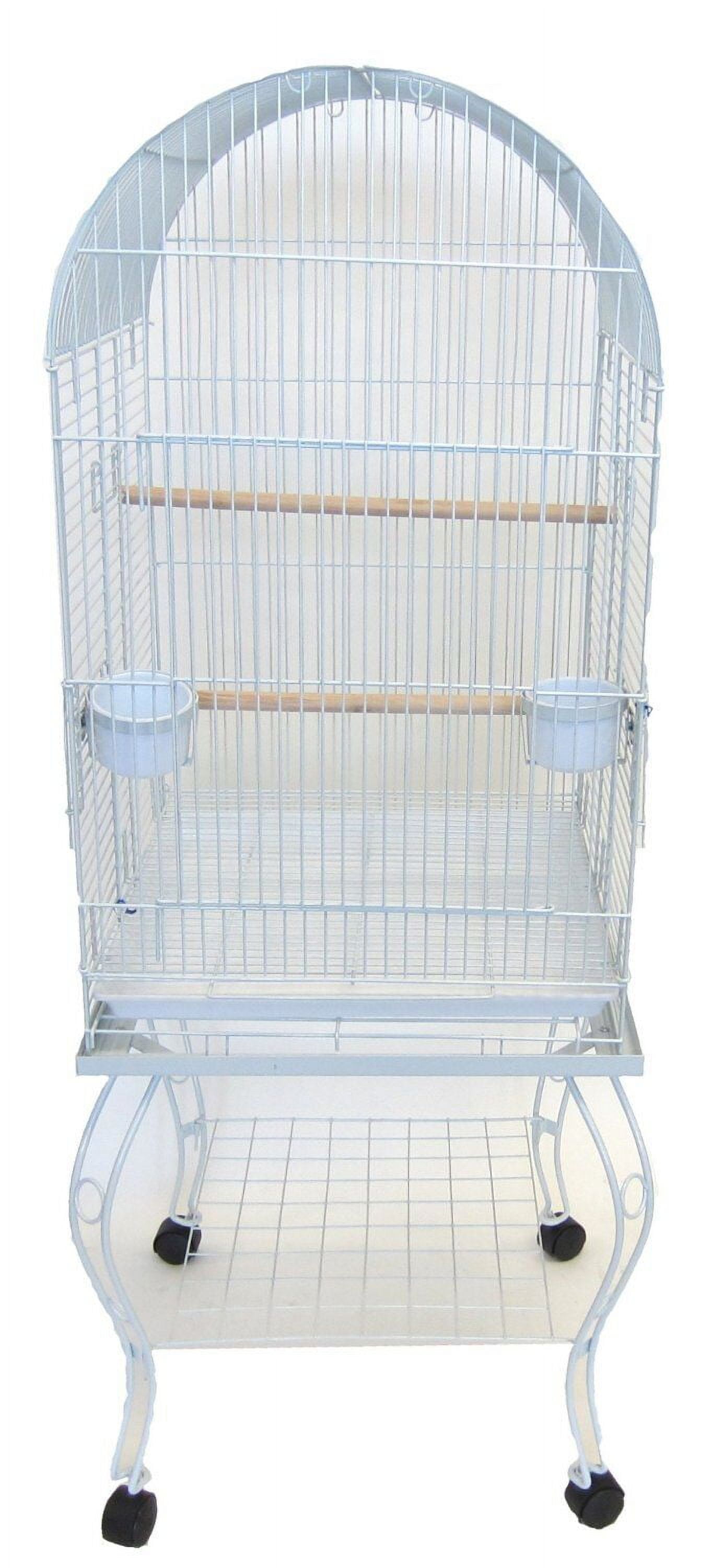 24" Dometop Parrot Cage With Stand in White - Walmart.com