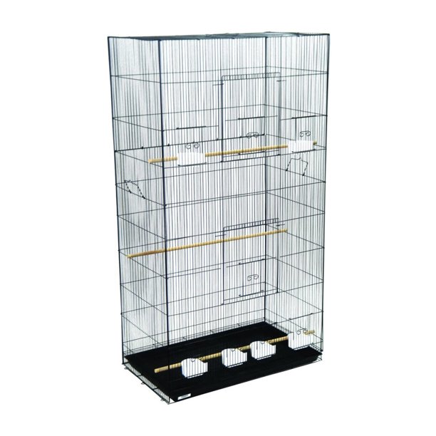 YML 1 by 2" Bar Spacing X-Large Breeding Cage with Pull Out Plastic ...