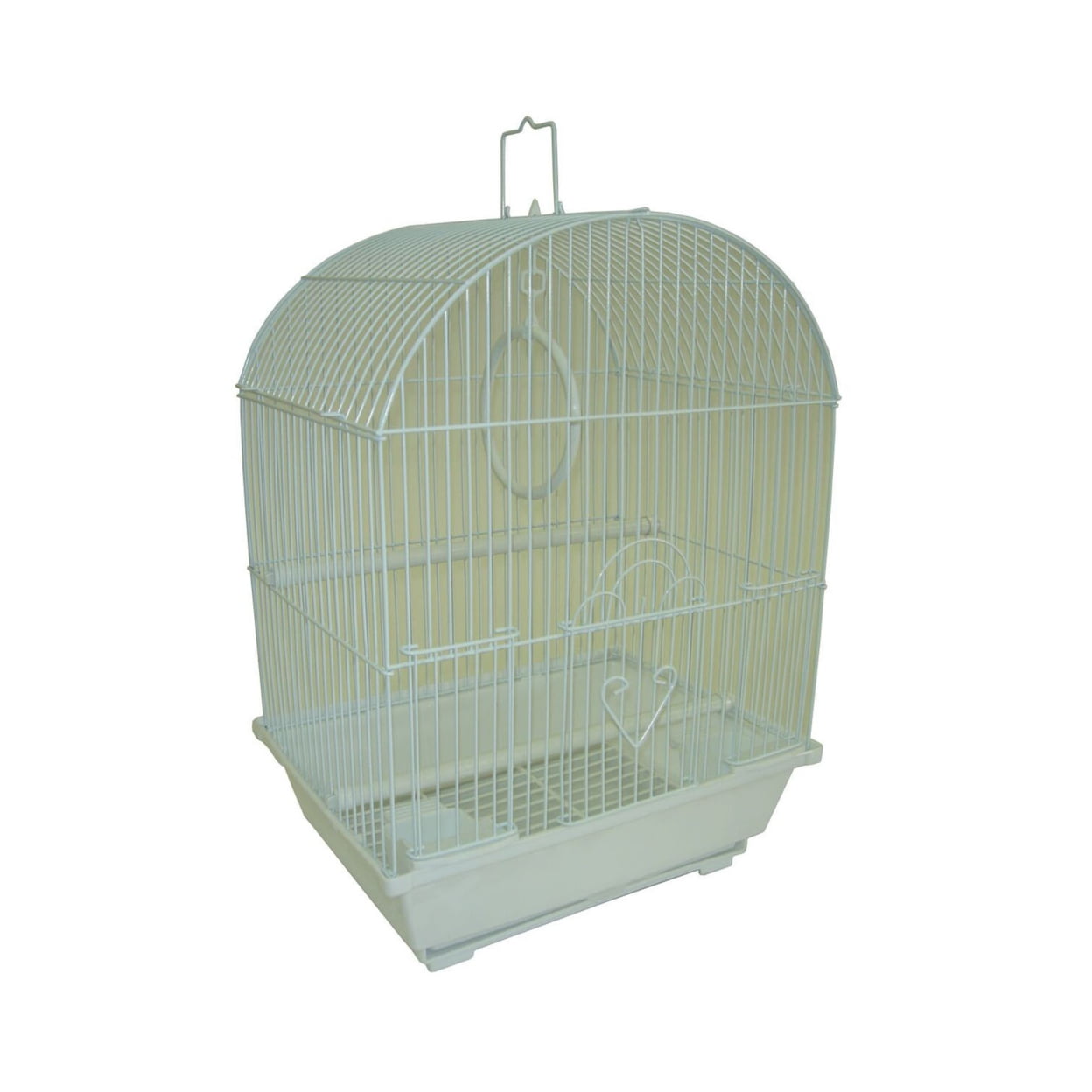 YML Group A1304WHT Round Top Style Small Parakeet Cage, 11 x 9 x 16 ...