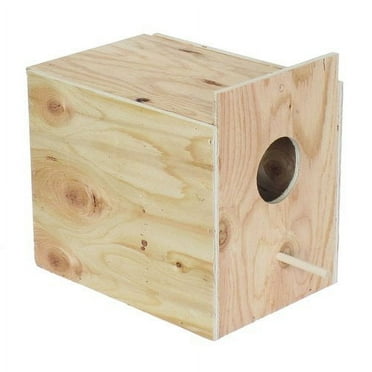 YML WNB5 Assembled Wooden Nest Box for Outside Mount with Dowel, Large ...
