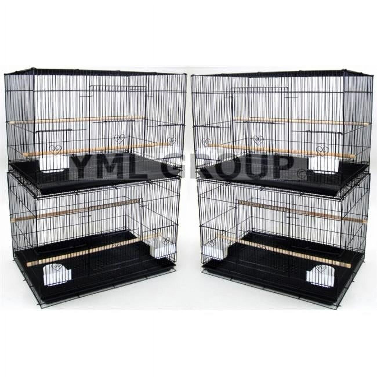 YML Lot of 4, .5 in. bar spacing small breeding cages in Black ...