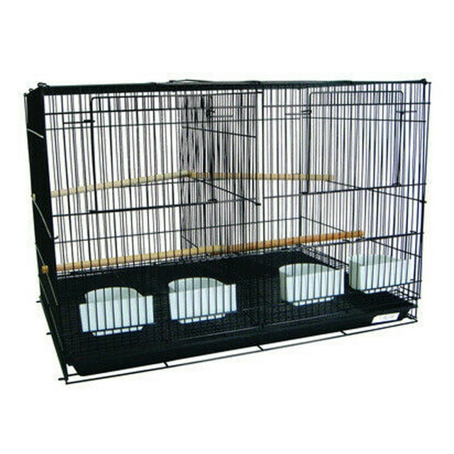 YML Lot of 4 Medium Breeding Cages in Black with One 3 Tie Black Stand ...