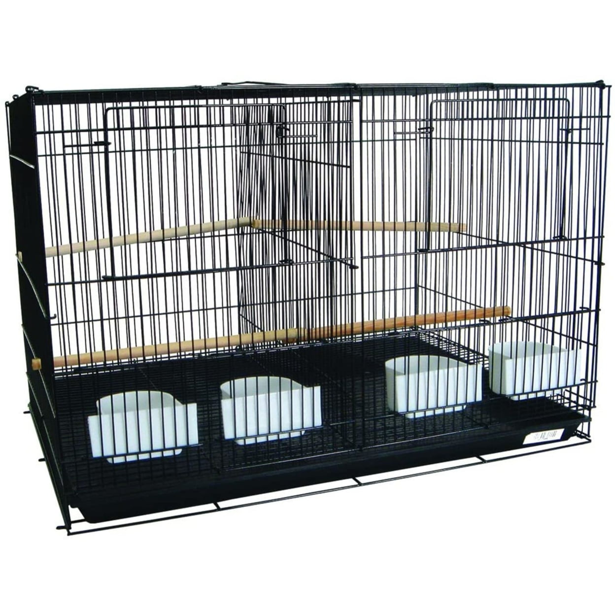 YML Plastic 1 by 2" Bar Spacing Breeding Small Bird Cage with Divider ...