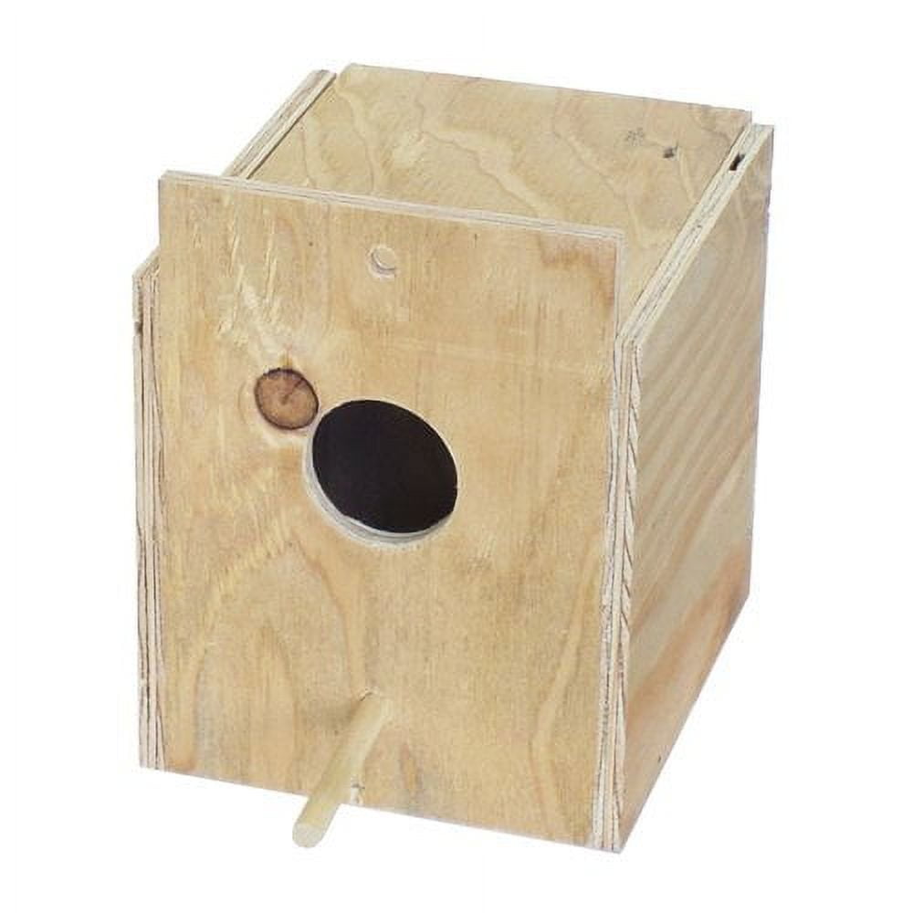 YML WNB3 Assembled Wooden Nest Box for Outside Mount with Dowel, Large ...